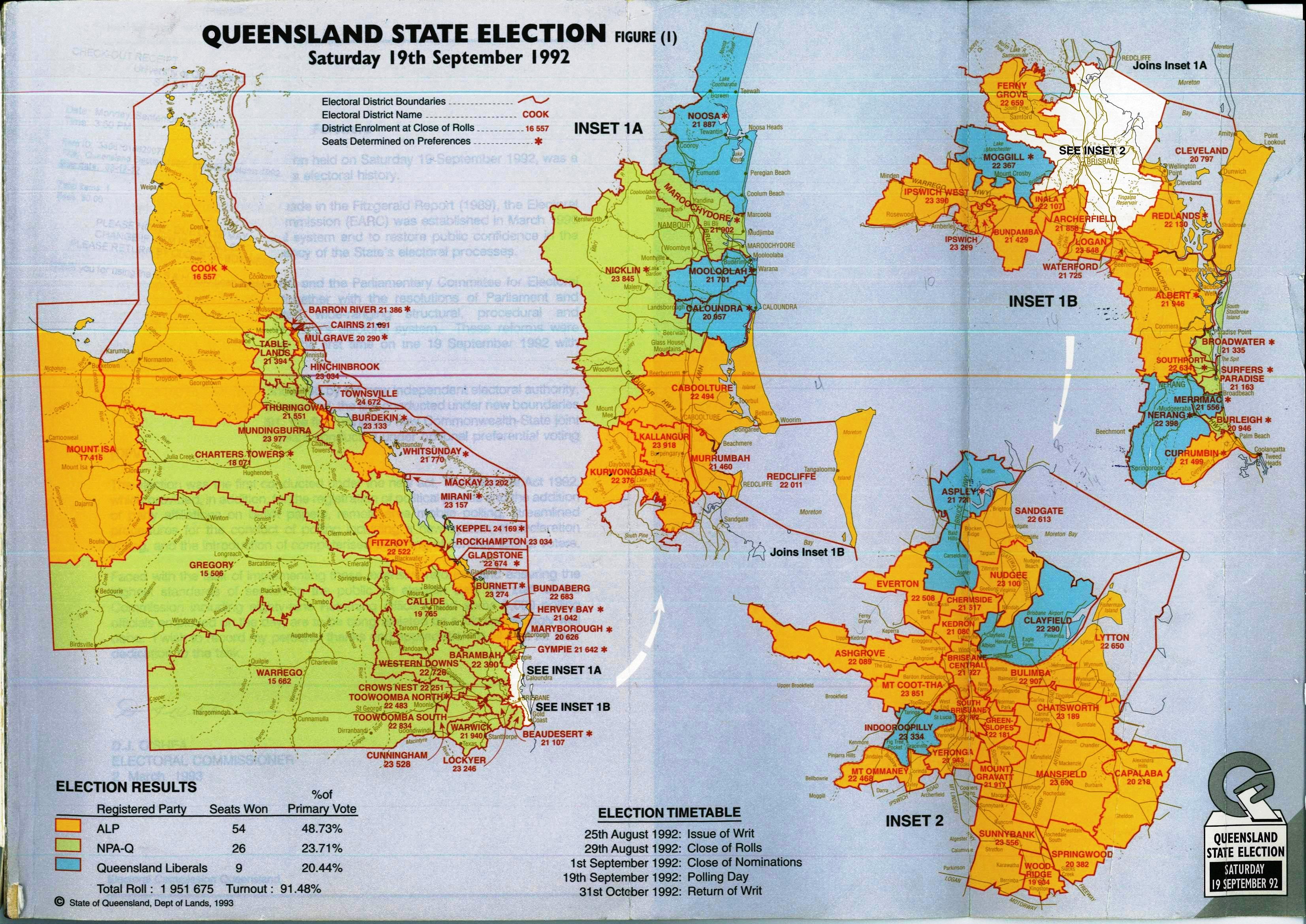 Queensland state election, 1992 | Queensland Historical Atlas