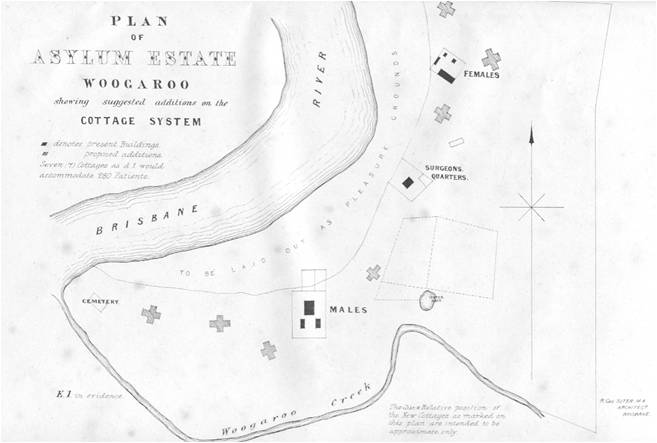 Plan of Asylum Estate Woogaroo (Goodna) | Queensland Historical Atlas