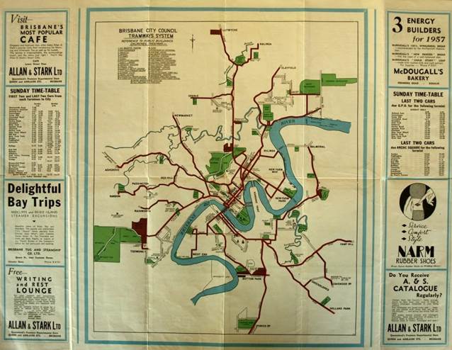 See Brisbane from the trams, 1957 | Queensland Historical Atlas