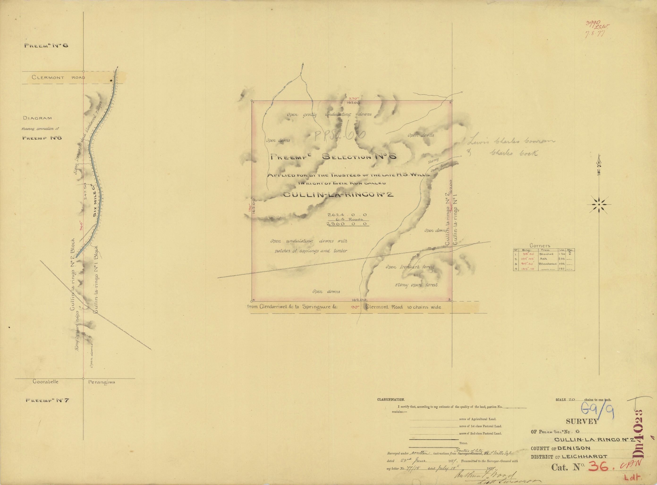 Cullin-la-ringo run, selection 66, 1877 | Queensland Historical Atlas