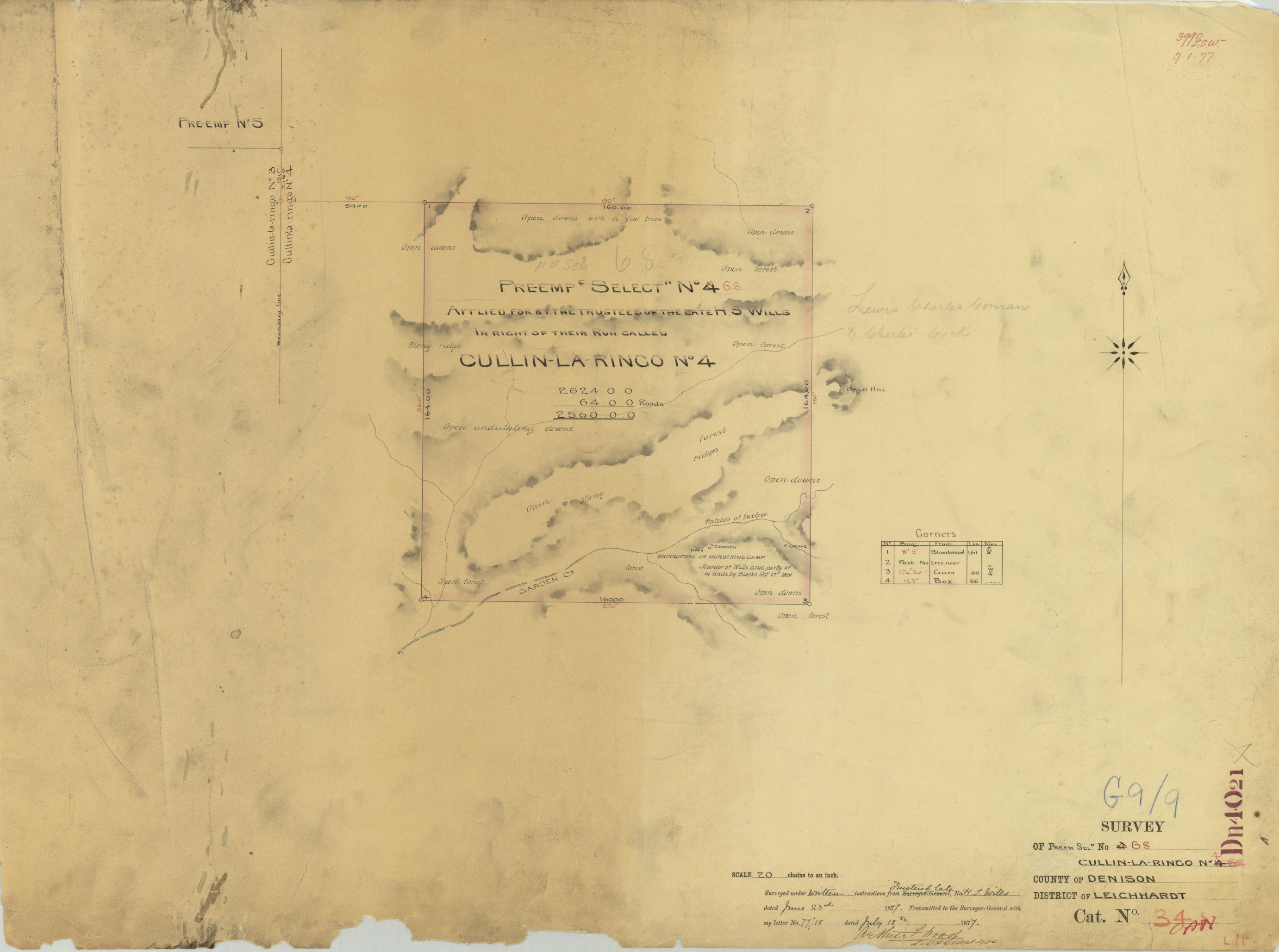 Cullin-la-ringo run, selection 68, 1877 | Queensland Historical Atlas