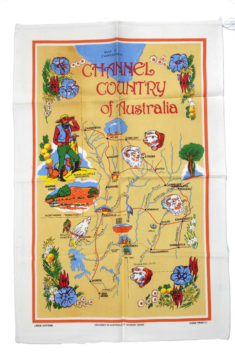 Tea-towel: Channel Country | Queensland Historical Atlas