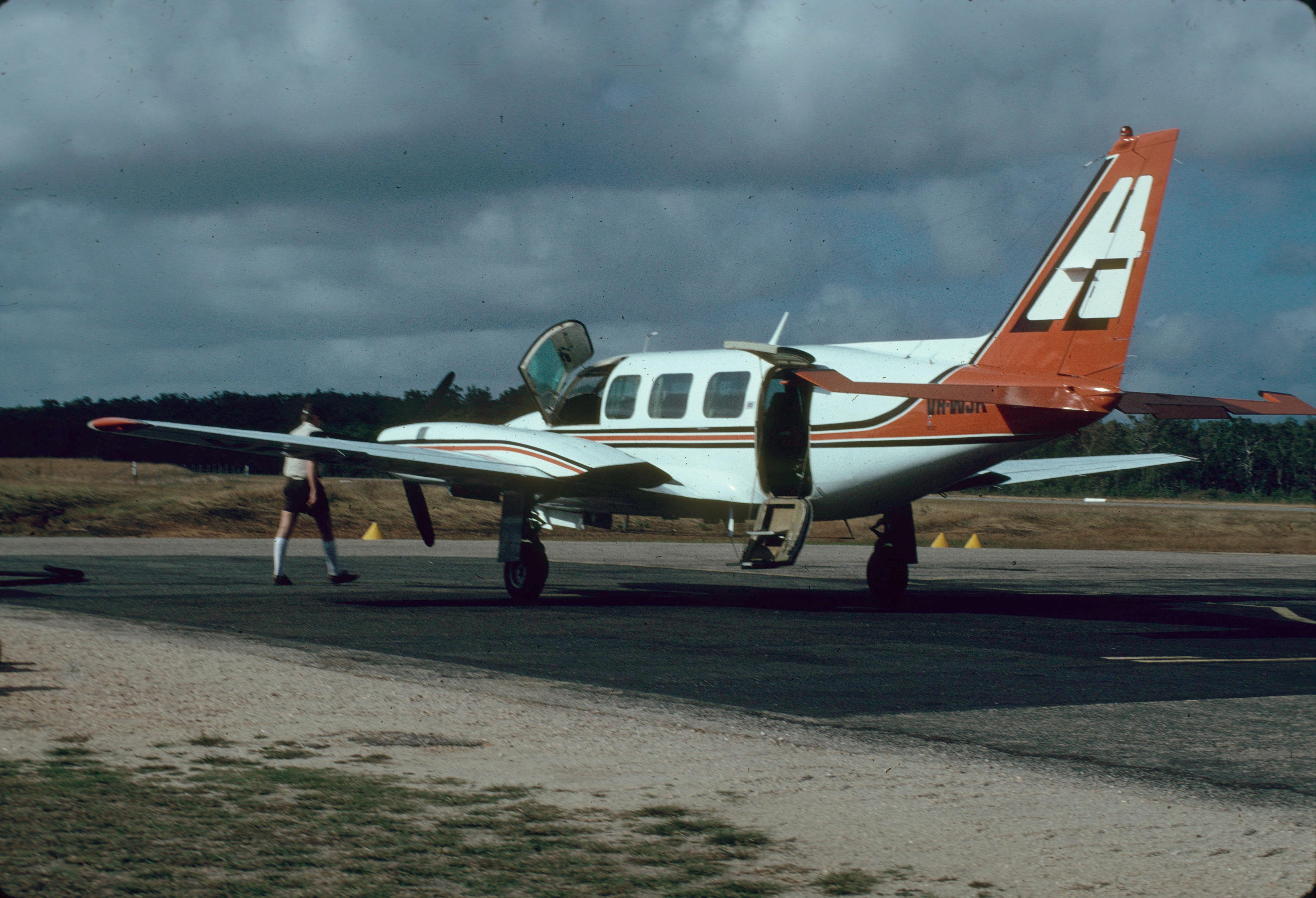 Navaho Chieftan aircraft, Lockhart River airstrip, 1982 | Queensland ...