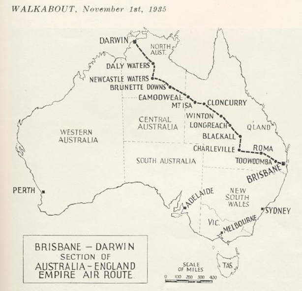 Brisbane - Darwin section of Australia - England Empire Air Route ...