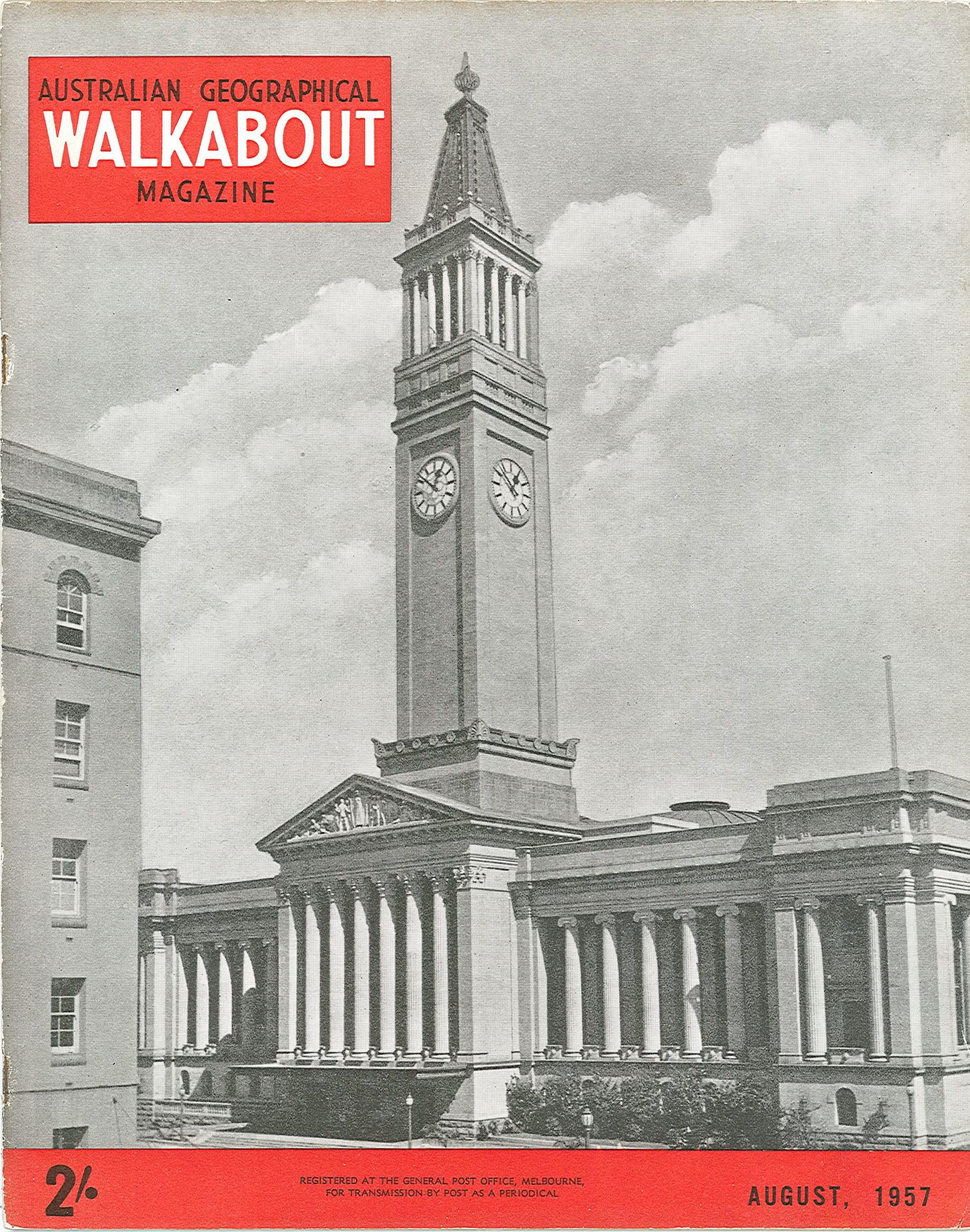 Walkabout cover, August 1957 | Queensland Historical Atlas
