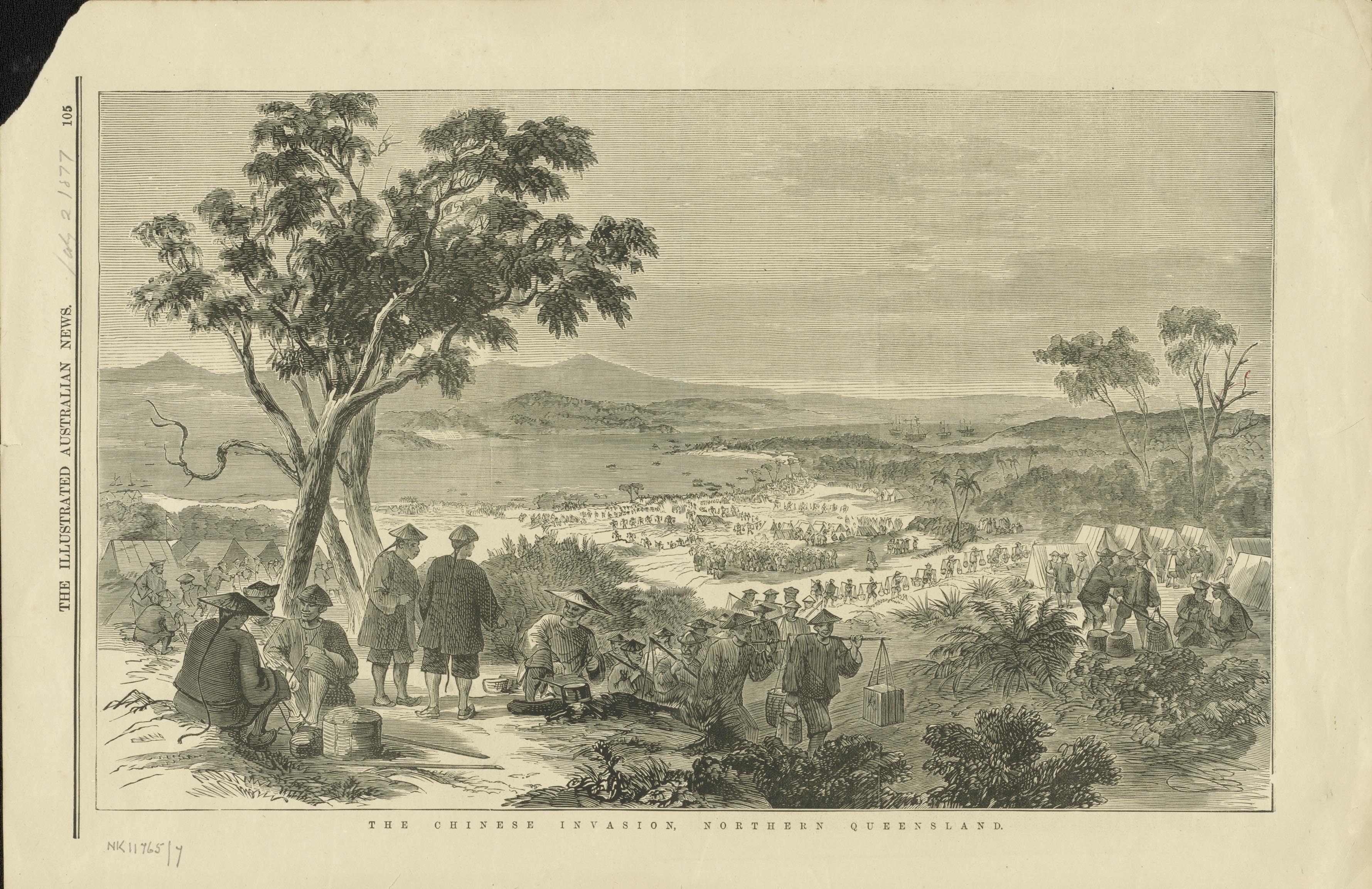 Chinese marching to the Palmer River goldfield, 1877 | Queensland ...