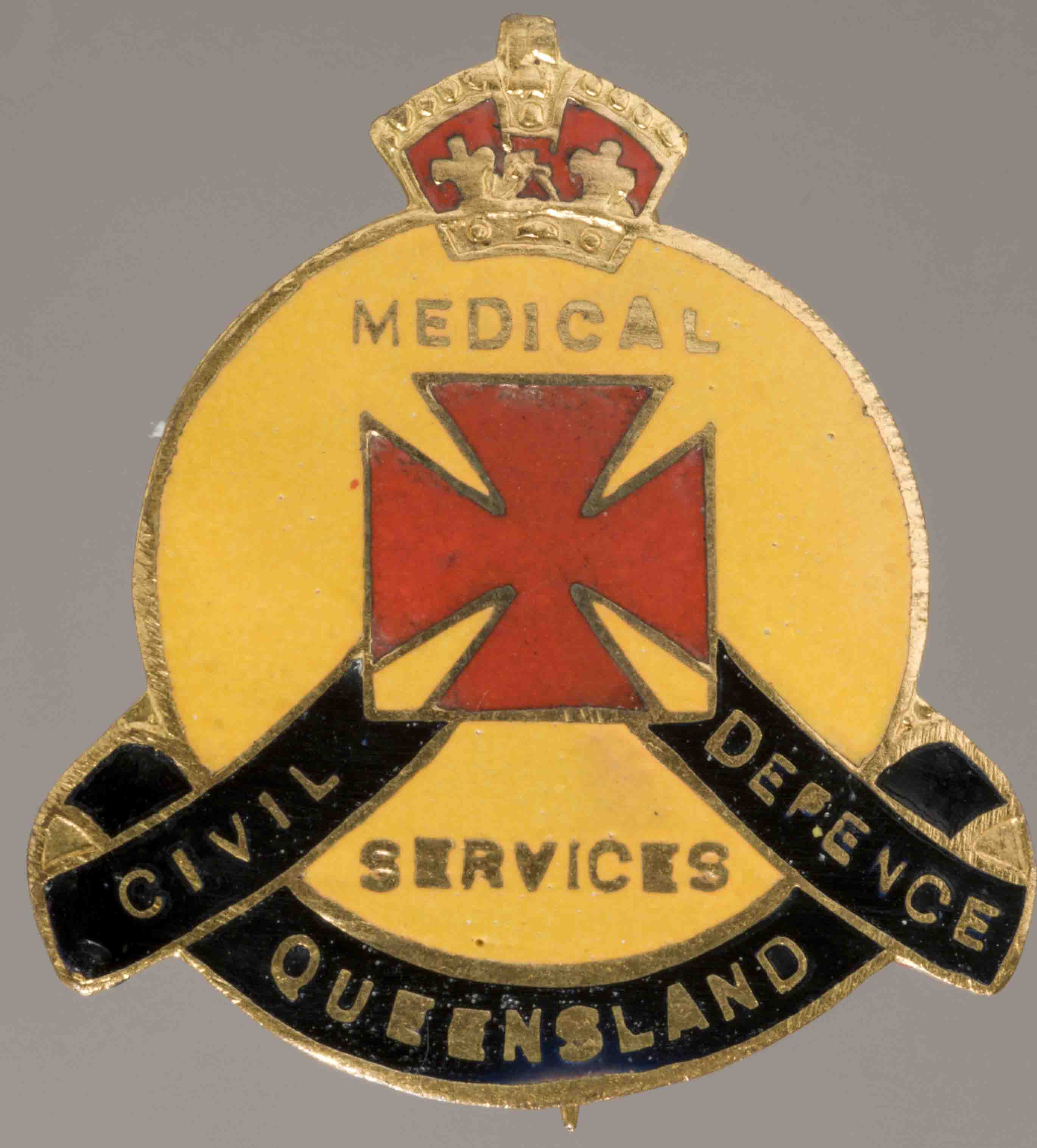 Civil Defence badge, Medical Services | Queensland Historical Atlas